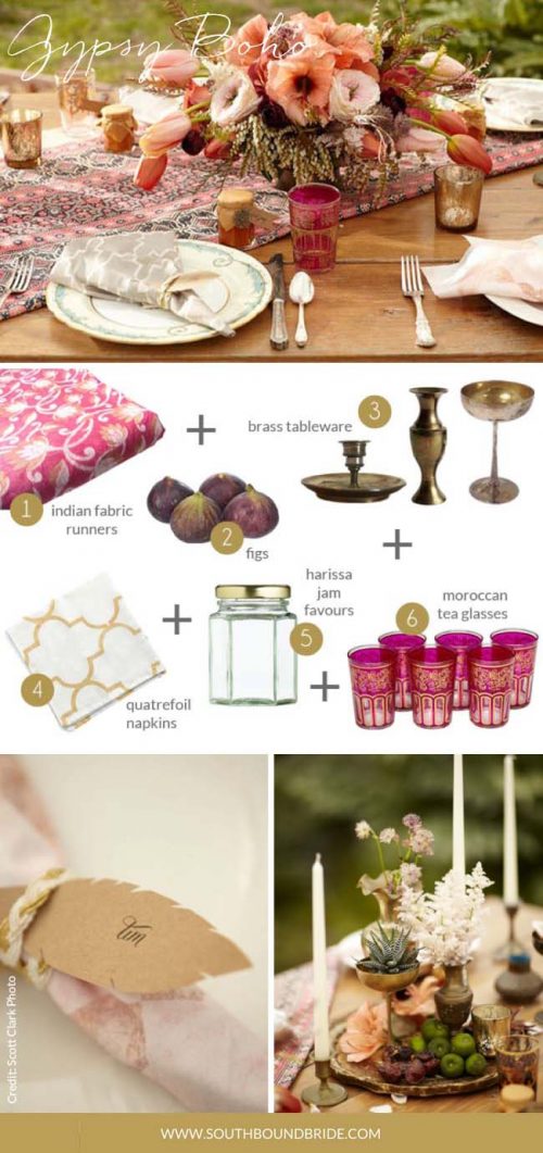 How to Style a Boho Wedding Tablescape | SouthBound Bride