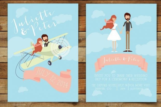 20 Printable Travel Theme Wedding Invitations | SouthBound Bride