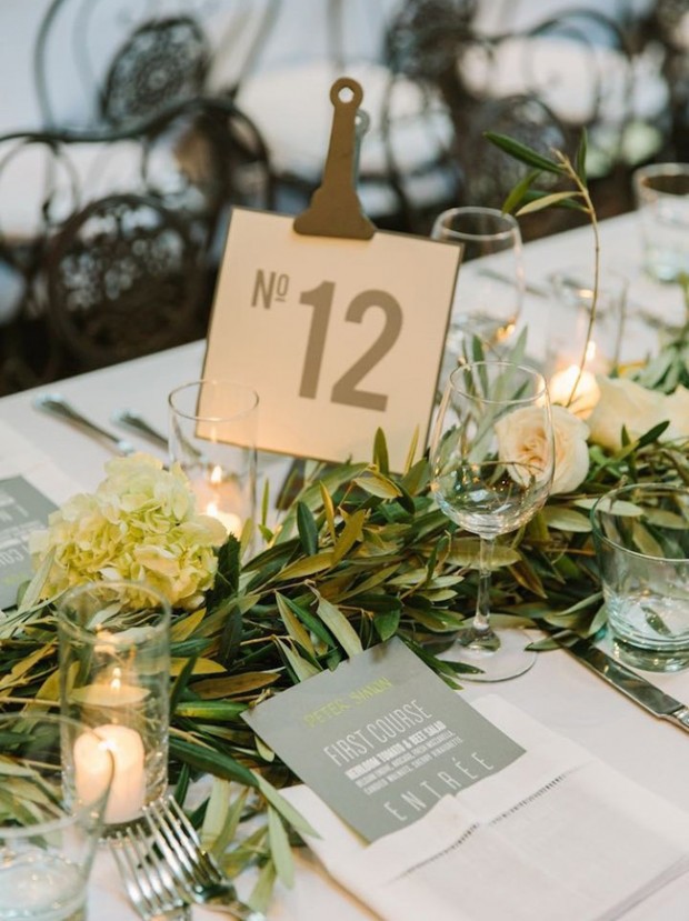 Industrial Chic Wedding Table Numbers