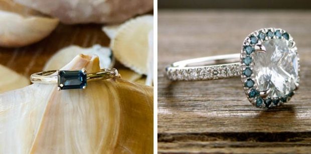 21 Blue Engagement Rings from Etsy | SouthBound Bride