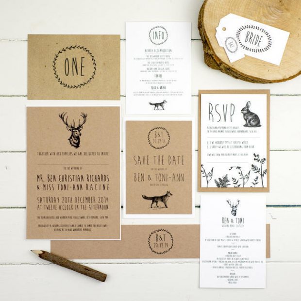 Printable Rustic Wedding Invitations from Etsy | SouthBound Bride