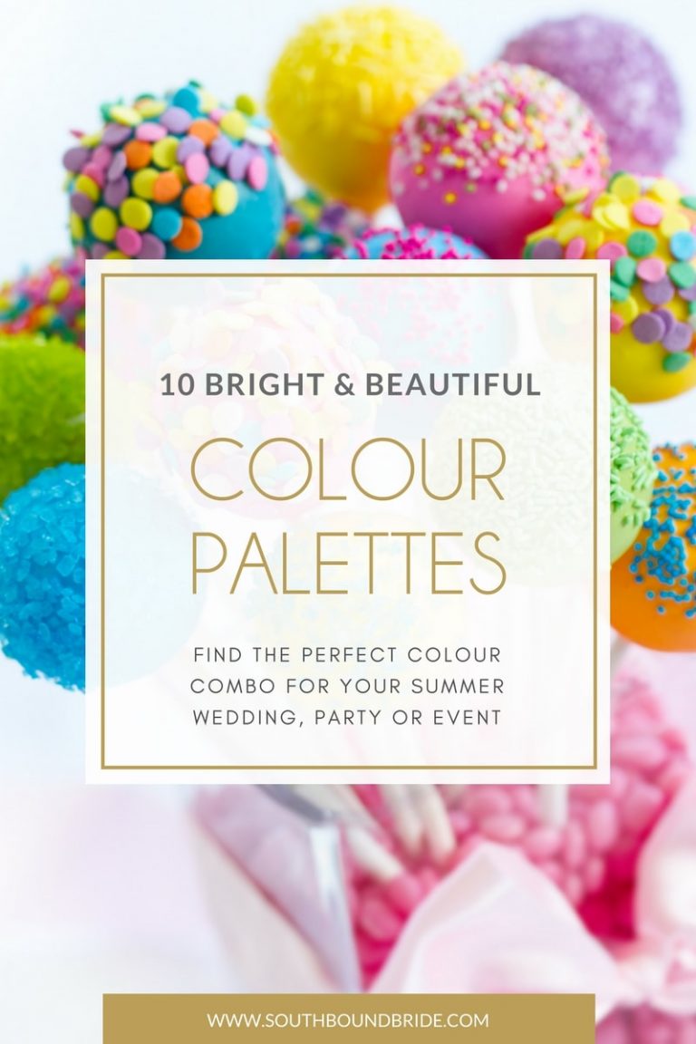 10 Bright Wedding Color Palettes | SouthBound Bride