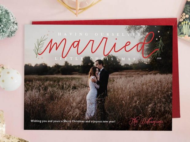 20 Christmas Cards for Couples & Newlyweds | SouthBound Bride