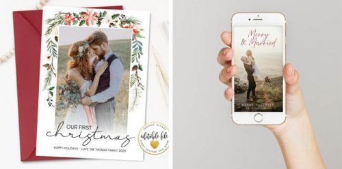20 Christmas Cards for Couples & Newlyweds | SouthBound Bride